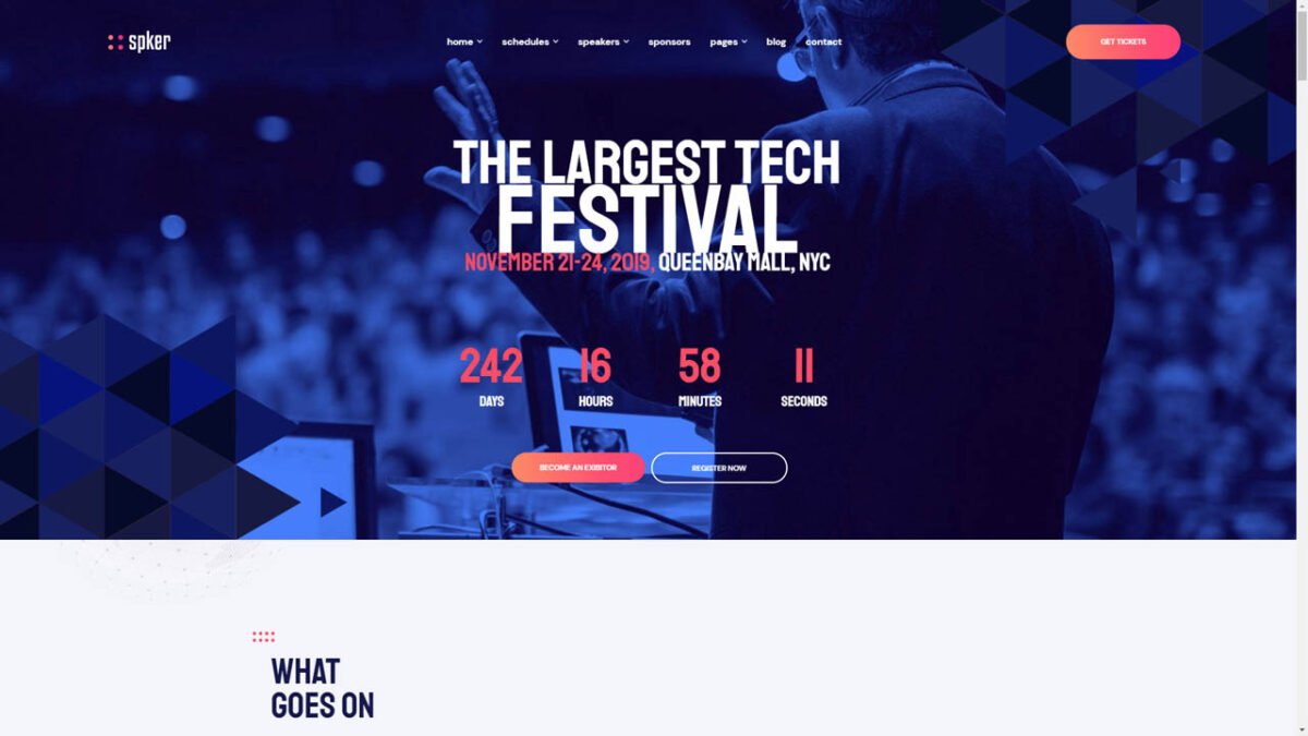 Website Designs For Conferences & Events - 22+ Website & Features ...
